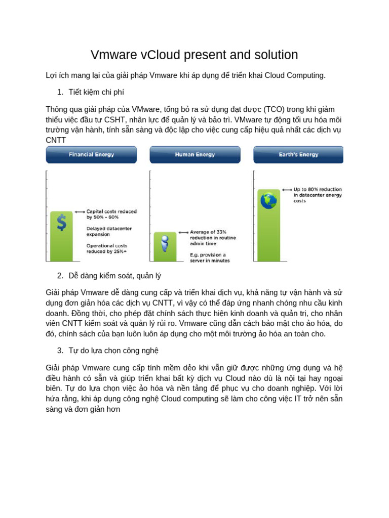 Vmware vCloud solution | PDF
