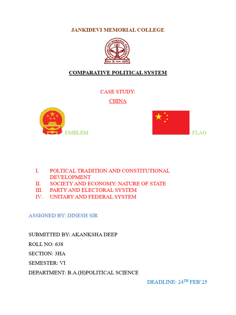 Comparative Political System | PDF | China | World Politics