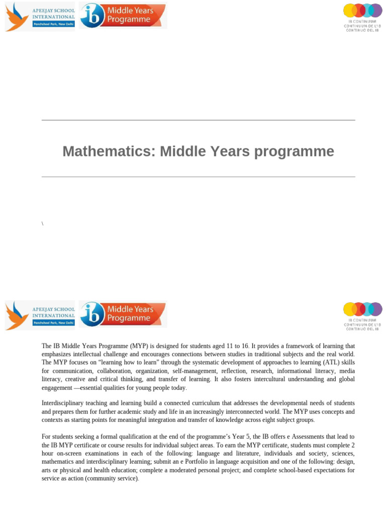 Math Myp 5 Standard Sgo 2024 2025 | PDF | Mathematics | Curriculum