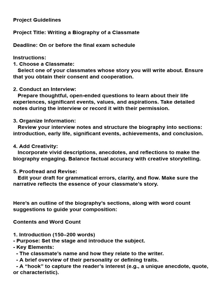 Creative Non-Fiction Project | PDF | Biography | Cognition