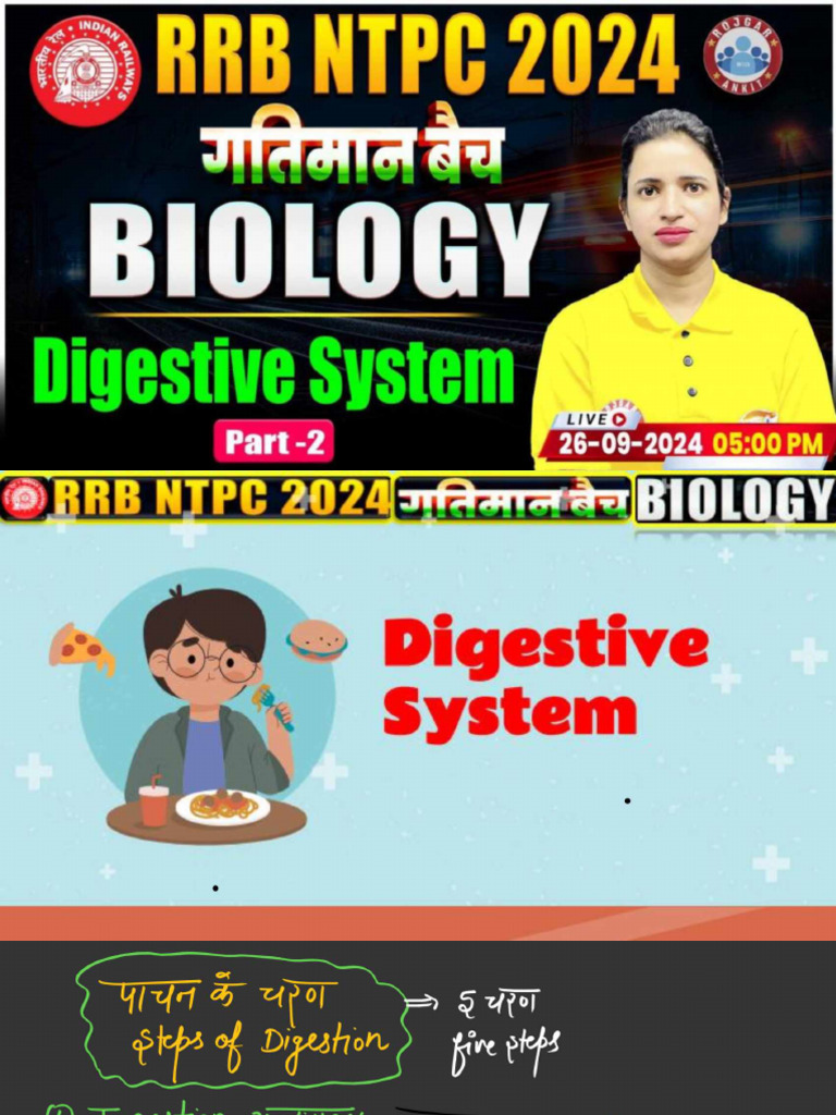 Biology गतिमान बैच Digestive System at Biology By Bhawana M pdf | PDF