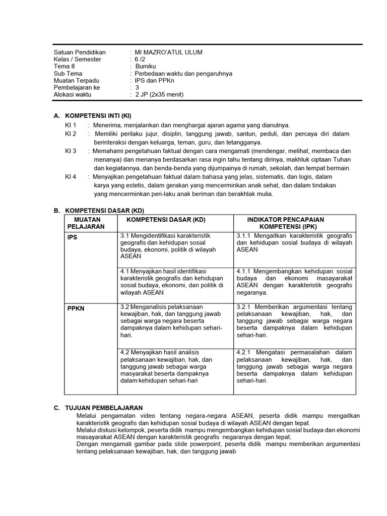 Perangkat Pembelajaran Semester Genap Tp. 2023-2024 | PDF
