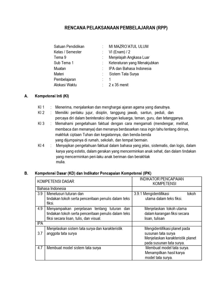 Perangkat Pembelajaran Semester Genap Tp. 2024-2025 | PDF