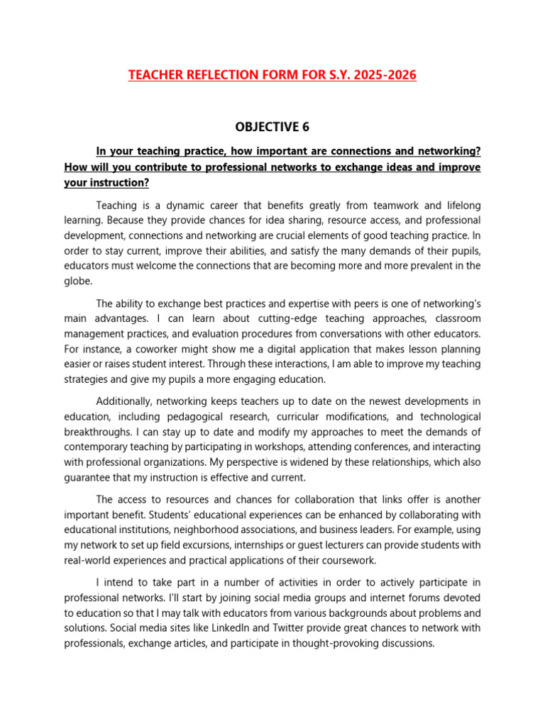 TRF For 2025 2026 Maam Diane | PDF | Teachers | Compassion