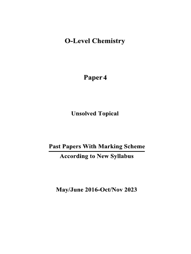 Chem P4 (2016 2023) | PDF