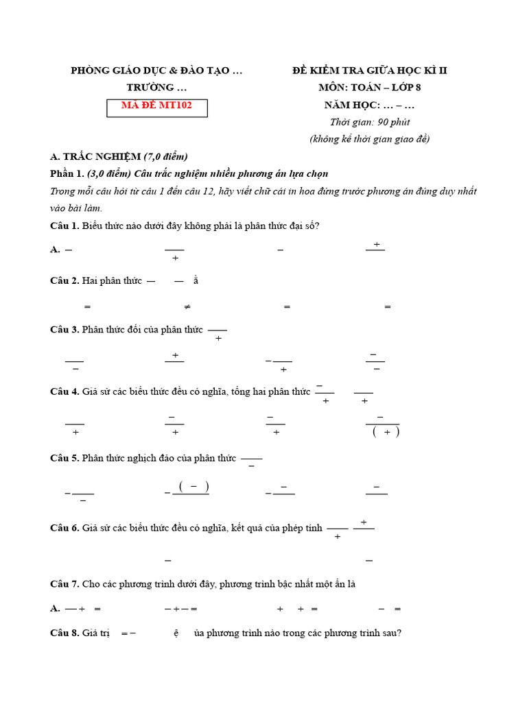 ĐỀ 02 - TOÁN 8 GKII - KNTT | PDF
