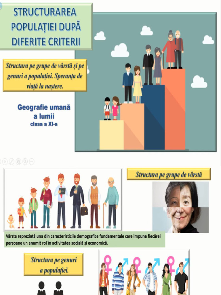 Structura Populatiei Pe Grupe de Varsta Si Sexe | PDF