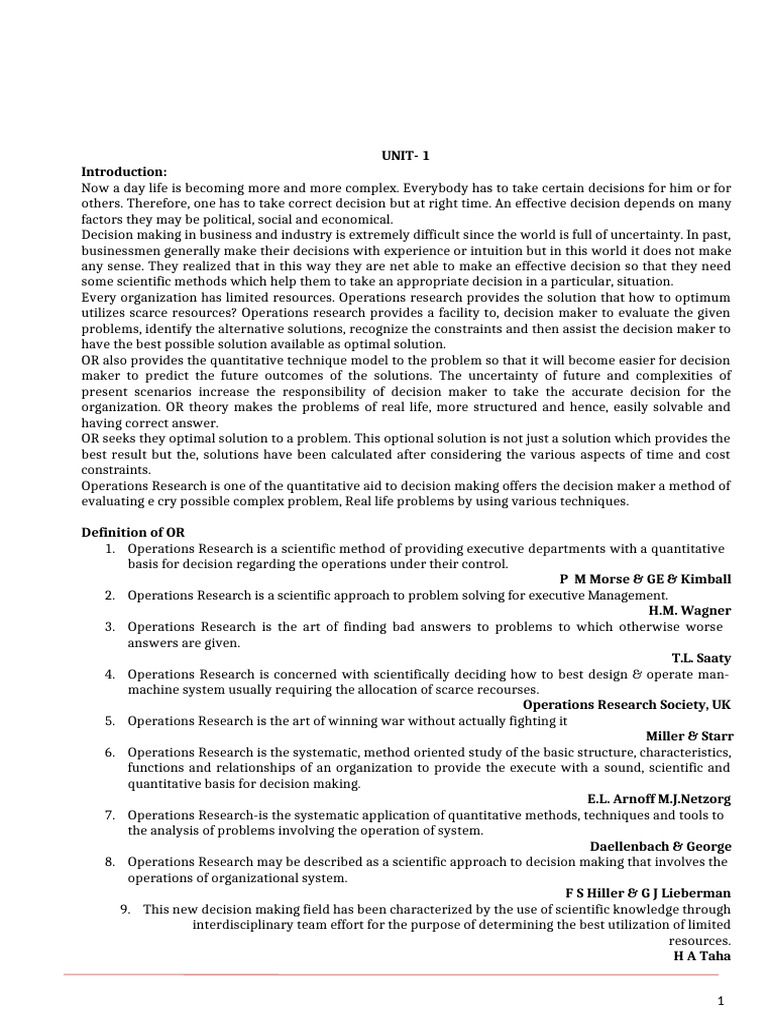 Operations Research | PDF | Mathematical Optimization | Linear Programming