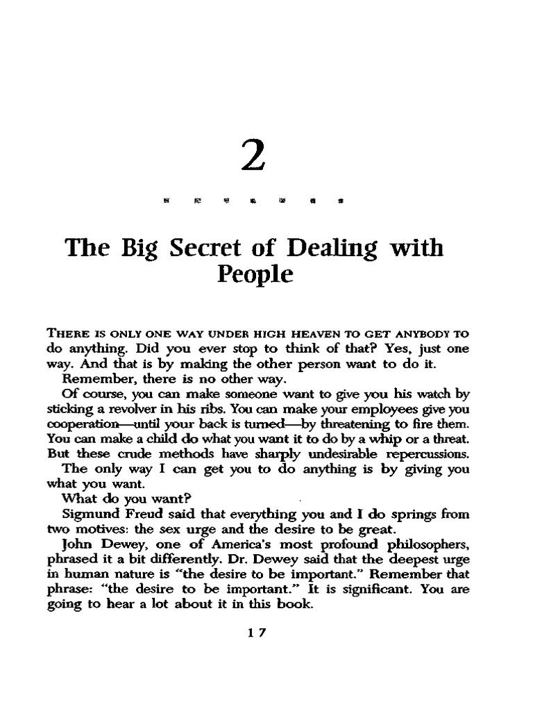 The Big Secret of Dealing With People | PDF