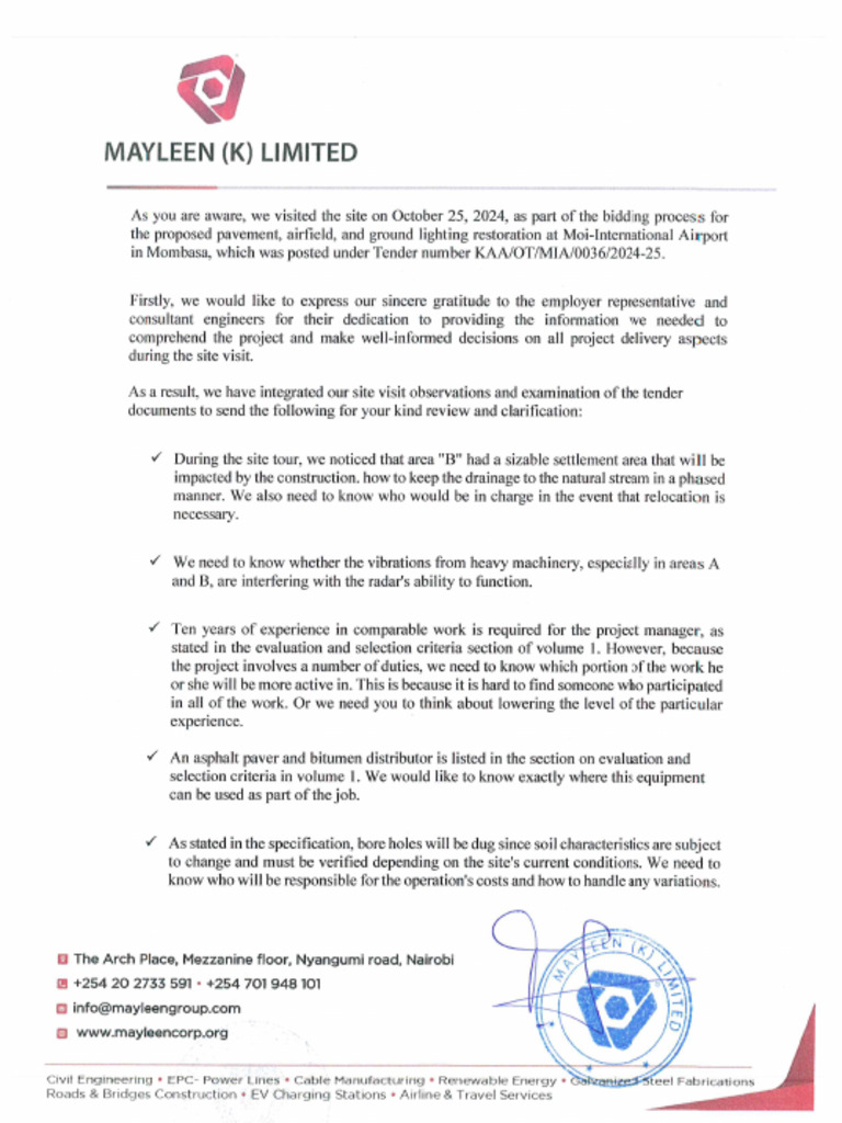 Clarification Request Letter | PDF