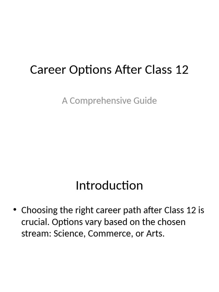 Career Options After 12th | PDF