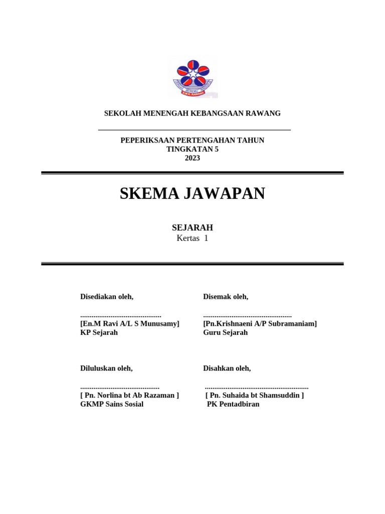 PPT T5 K1 SEJ SKEMA | PDF