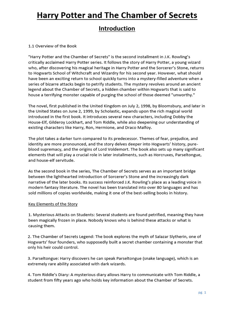 Haary Potter and Chamber of Secrets | PDF | Harry Potter | J. K. Rowling
