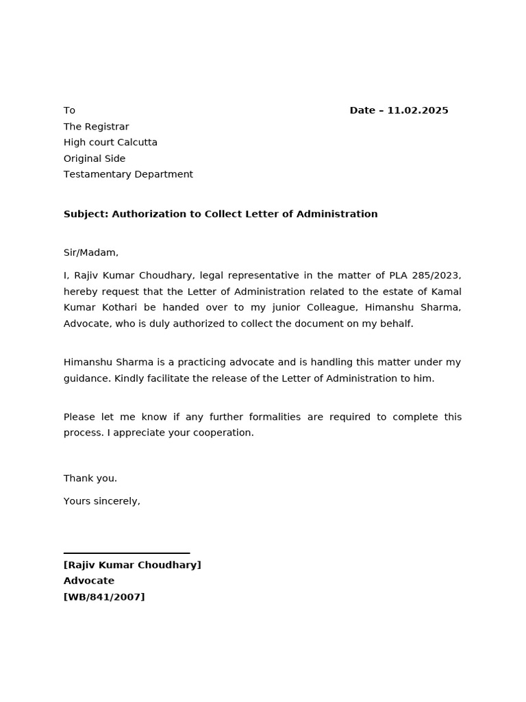 A Letter | PDF