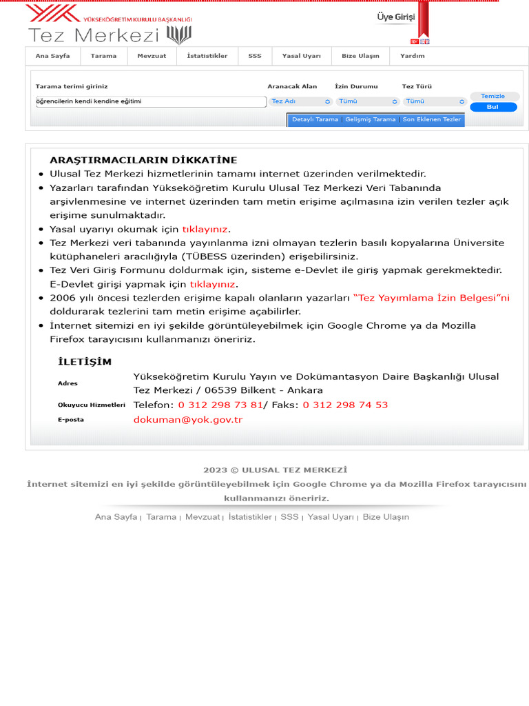 Ulusal Tez Merkezi Anasayfa | PDF