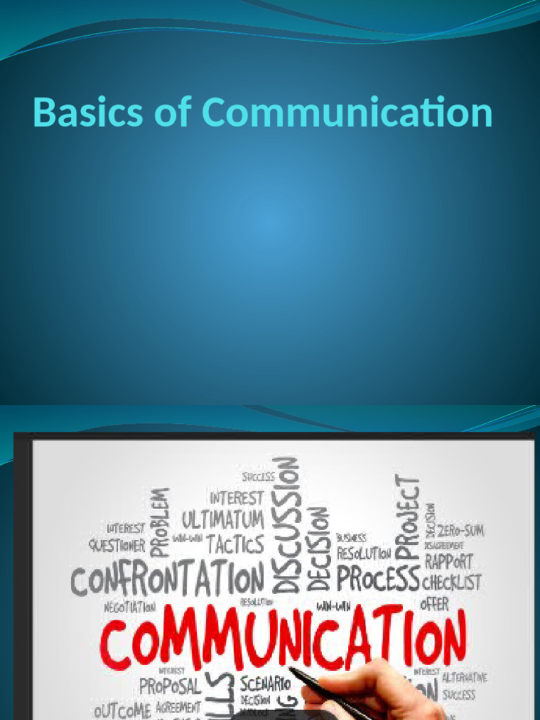 Basics of Communication | PDF | Communication | Nonverbal Communication