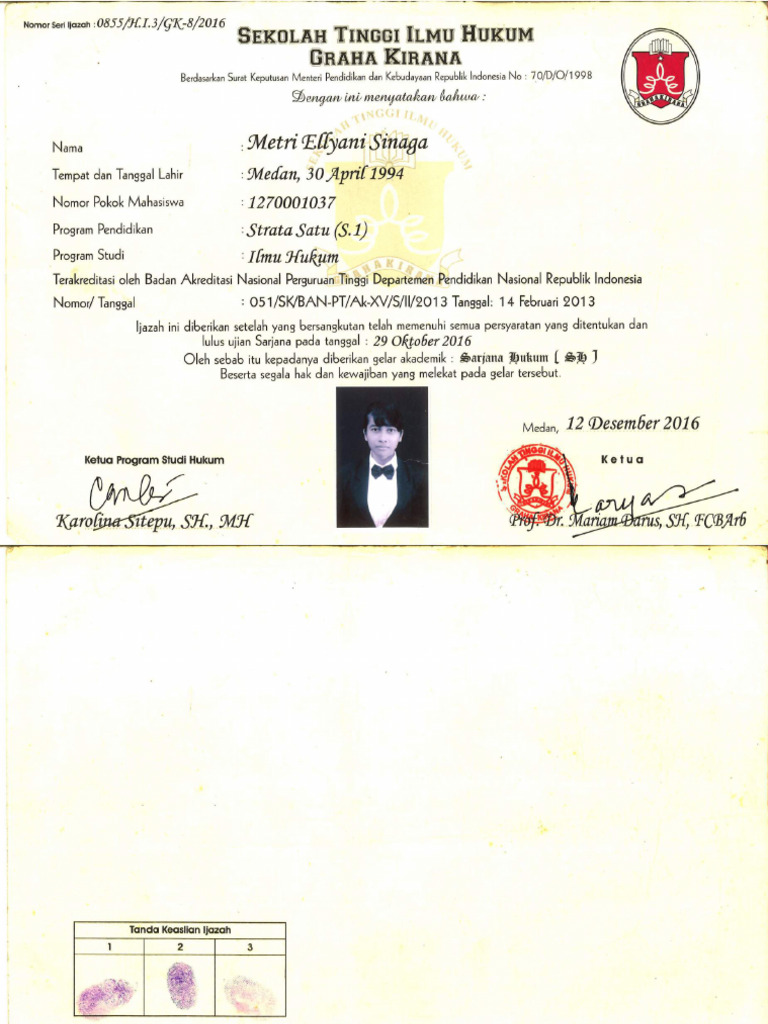 DOKUMEN KELULUSAN PENDIDIKAN | PDF