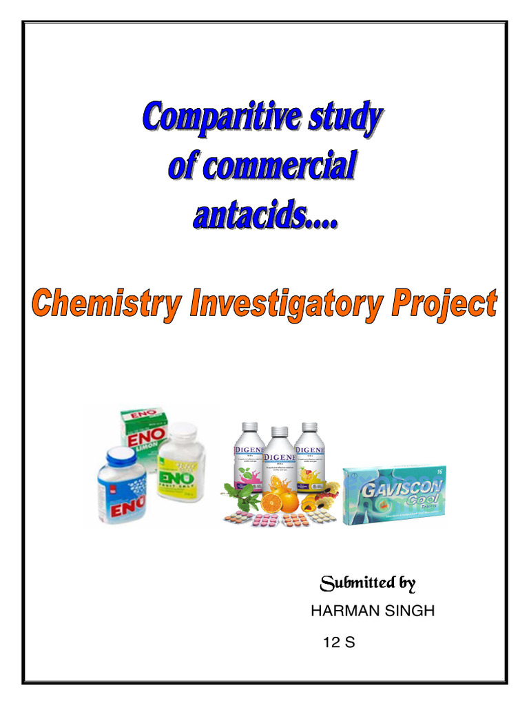 Comparative Study of Antacids in Chemistry | PDF | Acid | Stomach