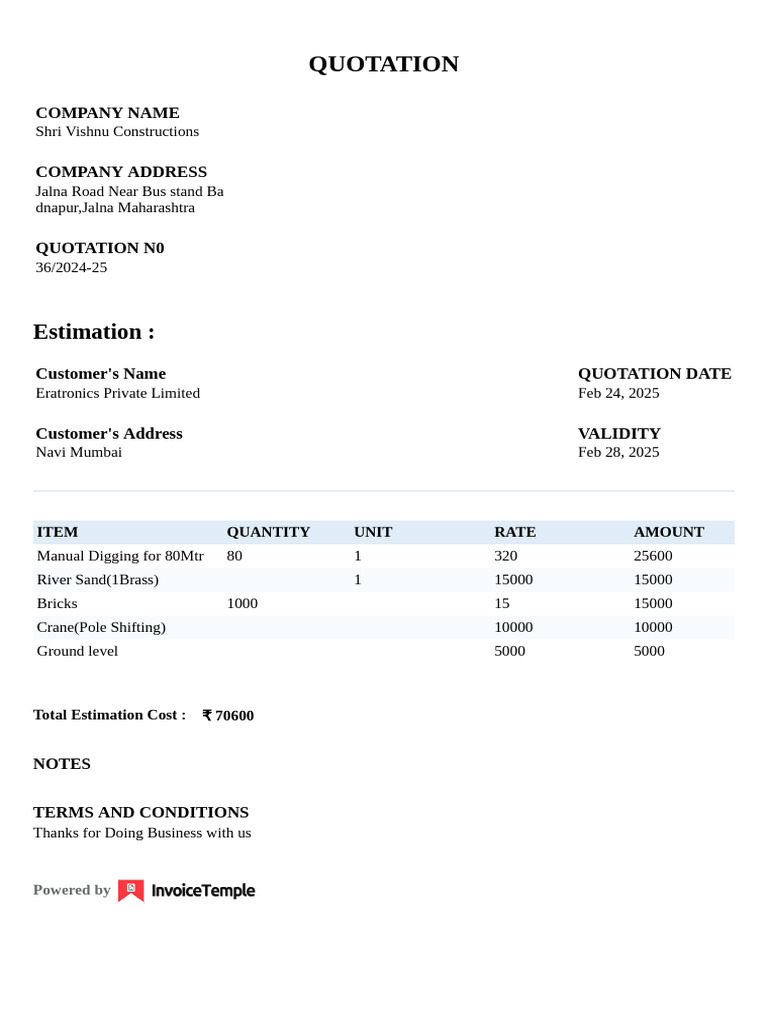 Quotation_Generator | PDF