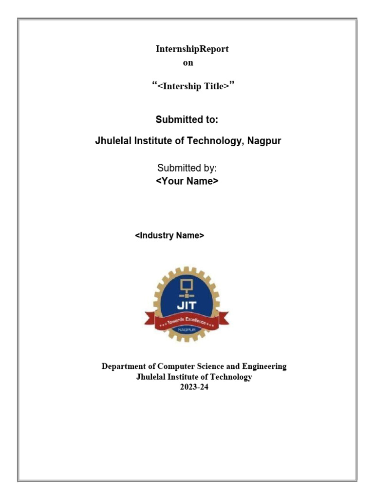 Intership Report Sample CSE | PDF
