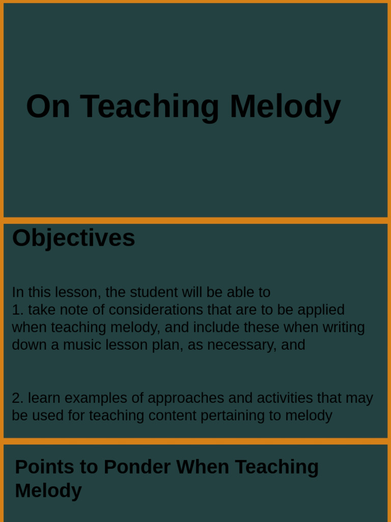 On Teaching Melody | PDF | Pitch (Music) | Interval (Music)