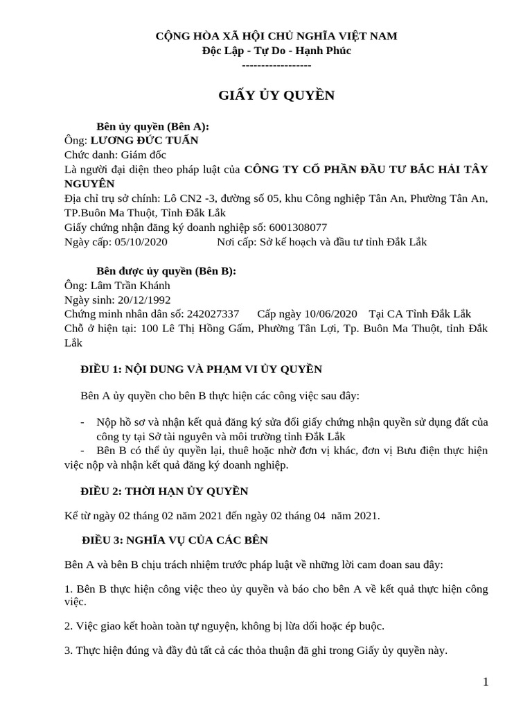 Giay Uy Quyen | PDF