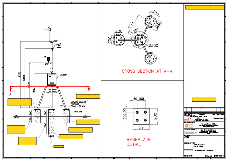 TPL-BUBE-CM-CIV-DWG-21 - WMS Foundation GADetails (1) | PDF