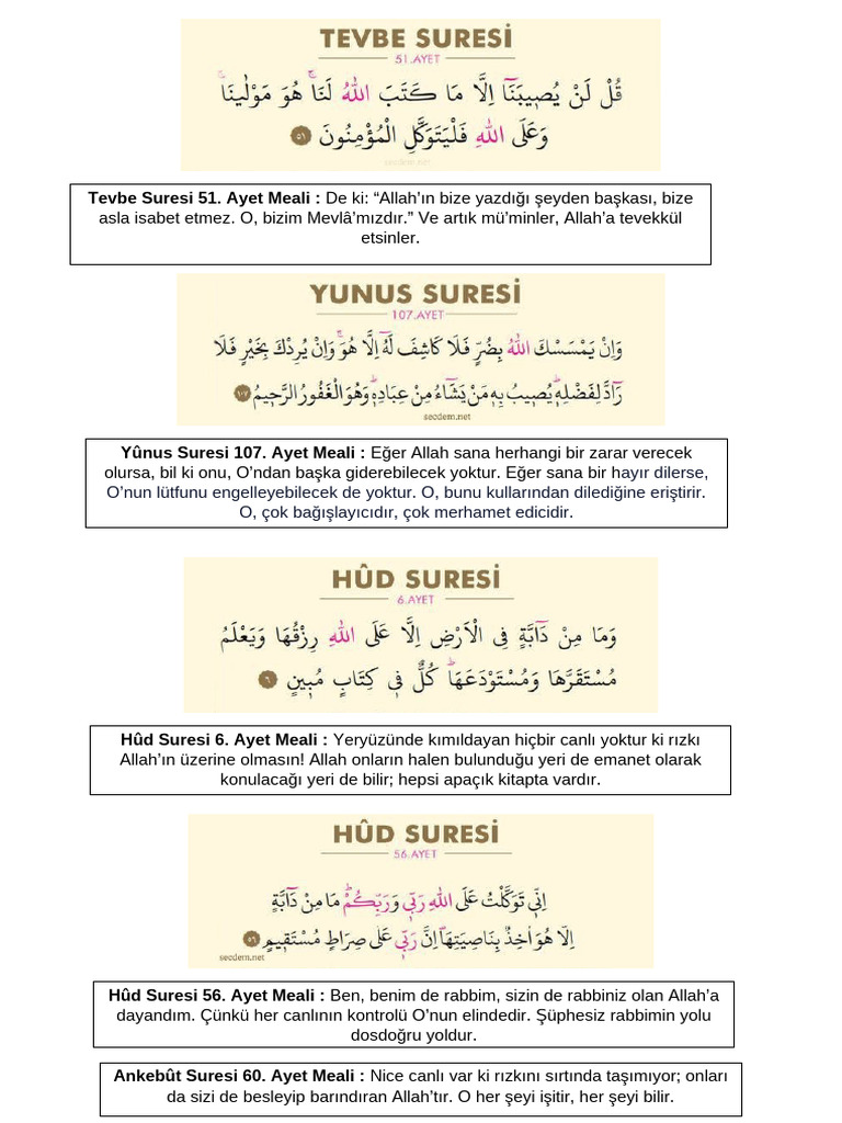 7 Ayetler | PDF
