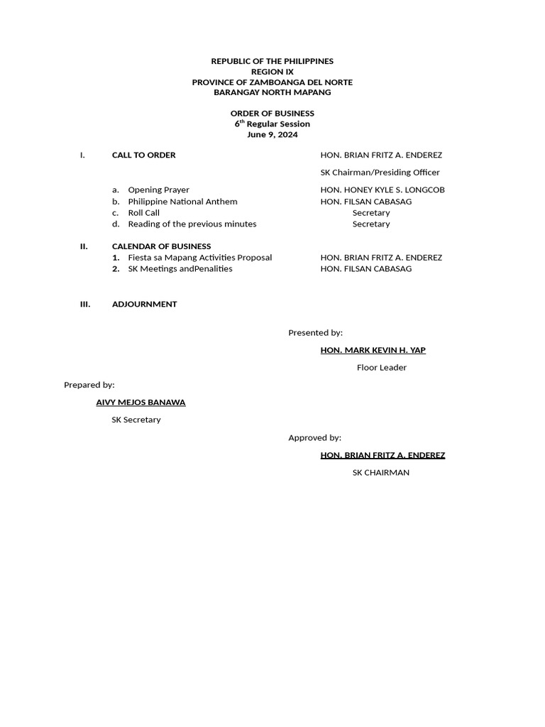 1st Regular Session - July | PDF