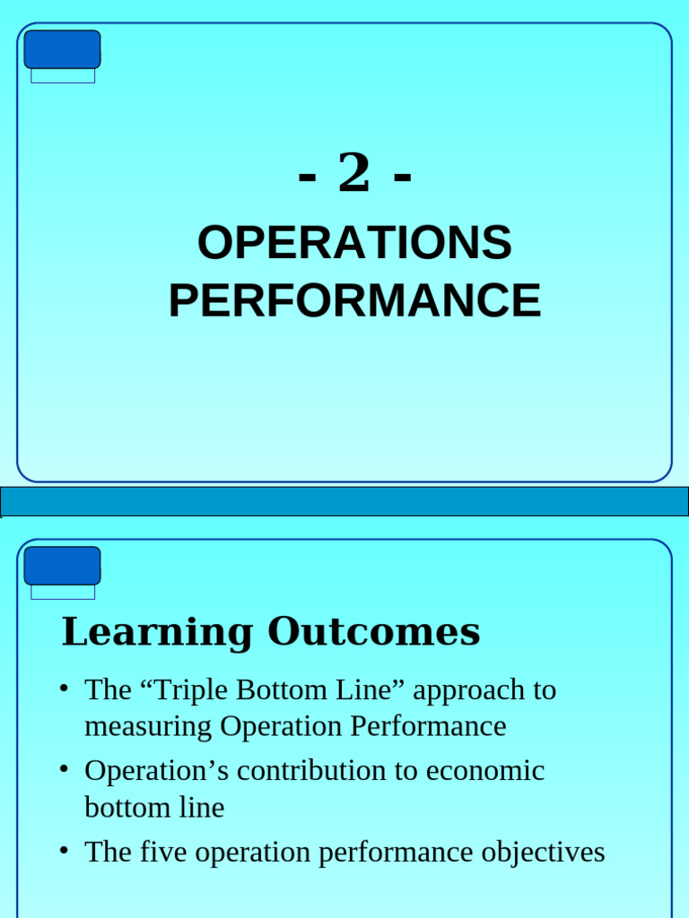 Operations Performance Objectives Explained | PDF | Economics | Economies