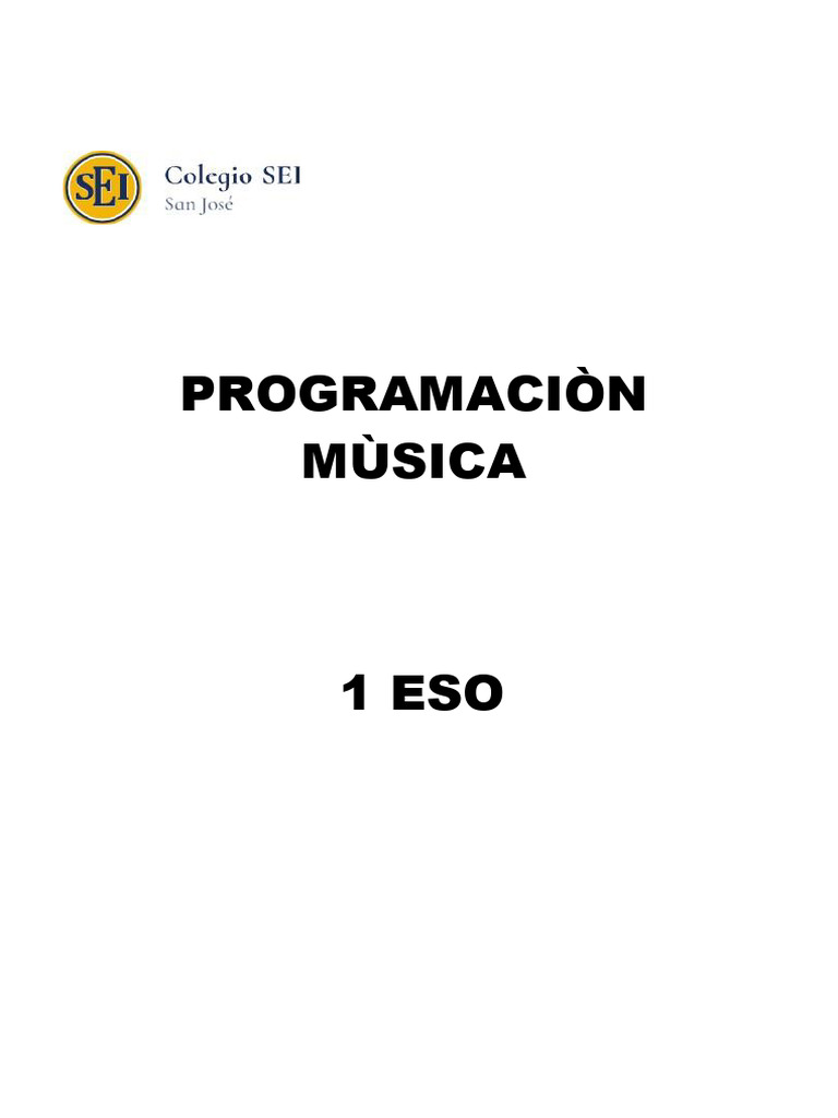 Programación de Música 1º ESO | PDF | Evaluación | Musicología