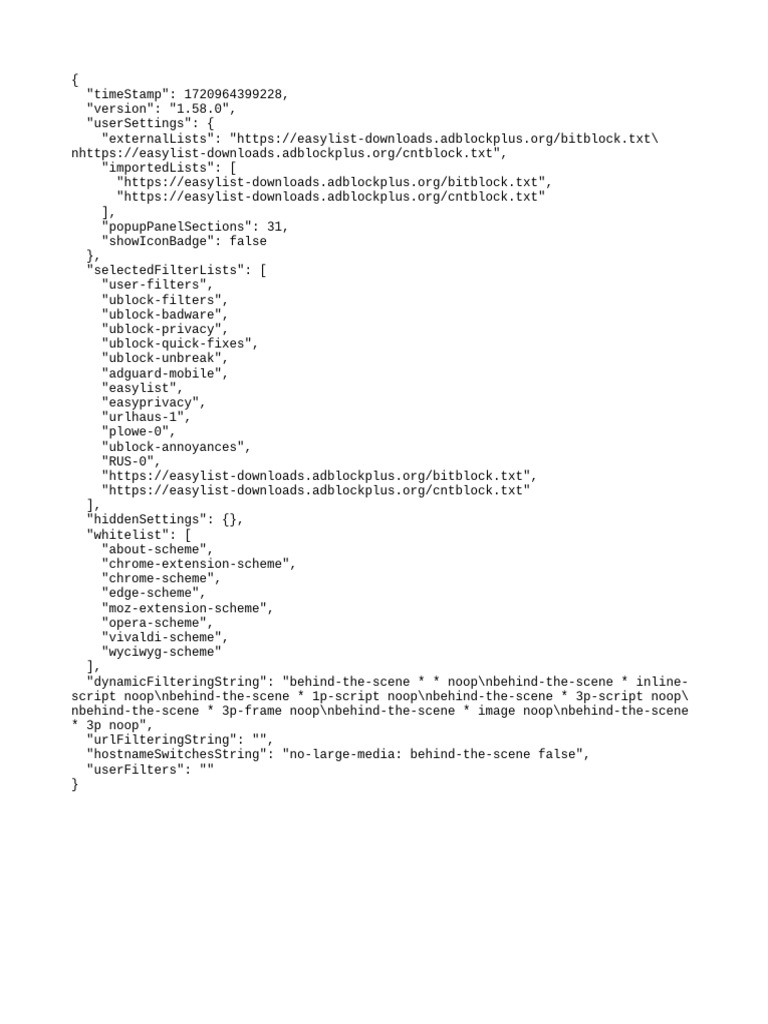 uBlock Quick Fixes and Settings Guide | PDF