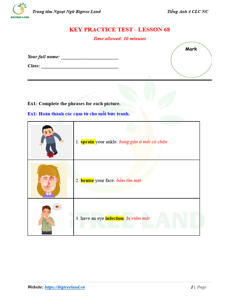 Key Test Lesson 68 | PDF