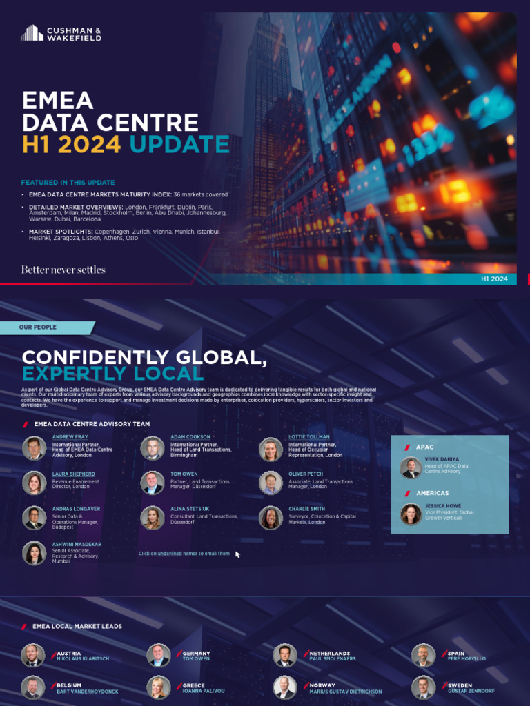 Emea Data Centre Marketbeat h1 2024 Final 1 | PDF | Data Center ...
