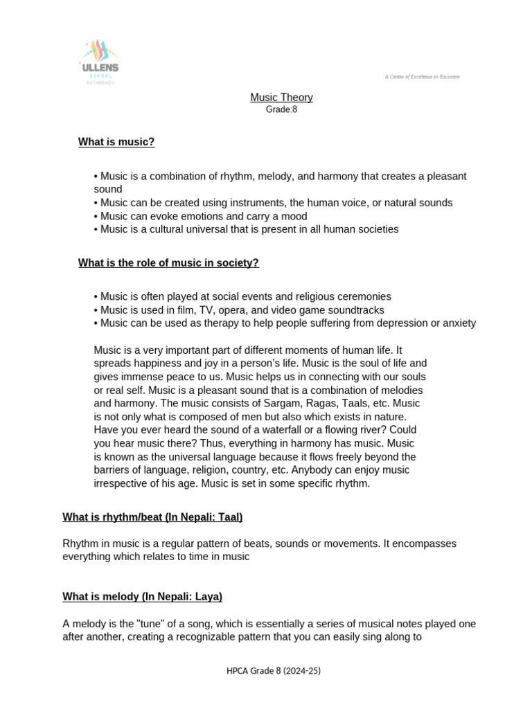 Grade 8 music theory | PDF | Minor Scale | Musicology