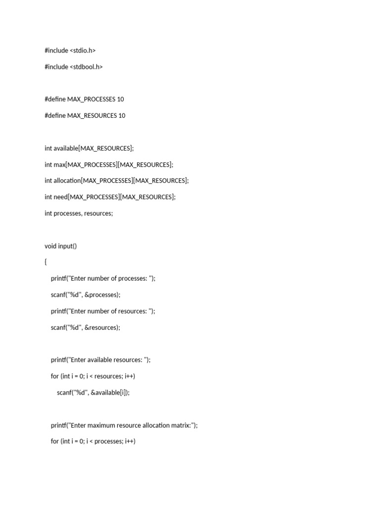 Bankers Safety Algo | PDF | Software Engineering | Computer Libraries