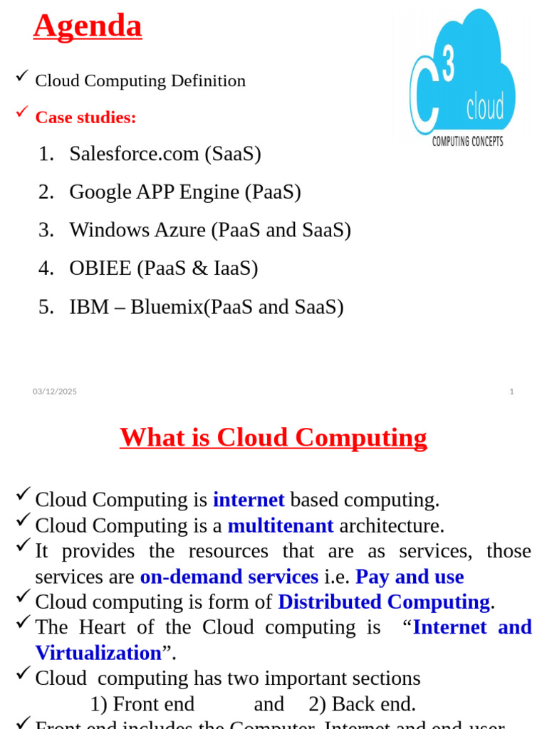 Cloud Computing Overview and Case Studies | PDF | Cloud Computing ...