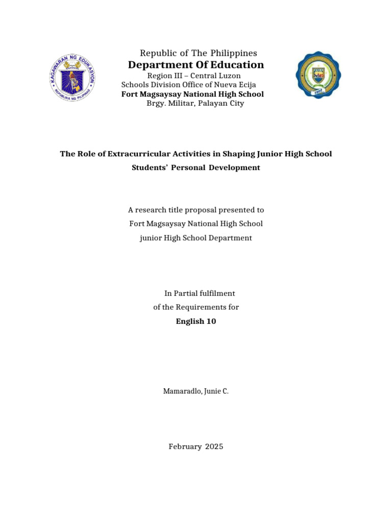 SAMPLE Research Title Proposal | PDF | Qualitative Research | Focus Group