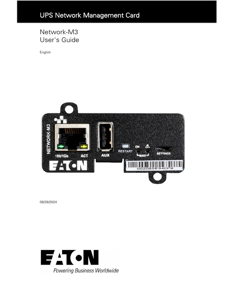 Eaton Gigabit Network M3 Card | PDF | World Wide Web | Internet & Web