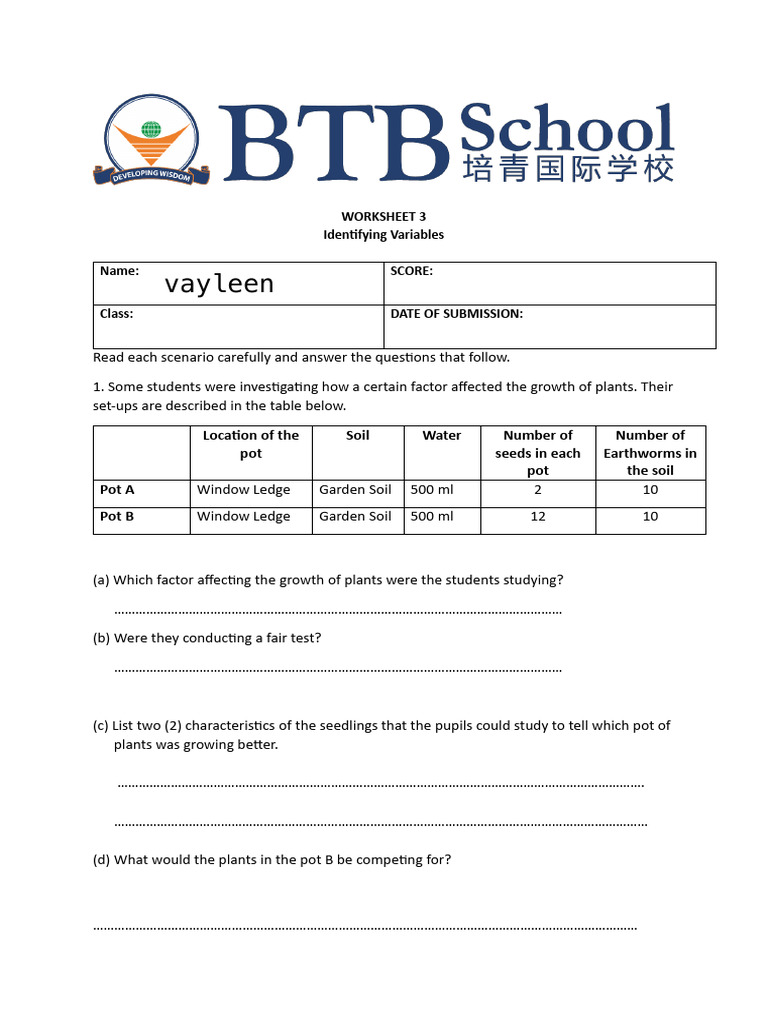 Identifying Variables | PDF
