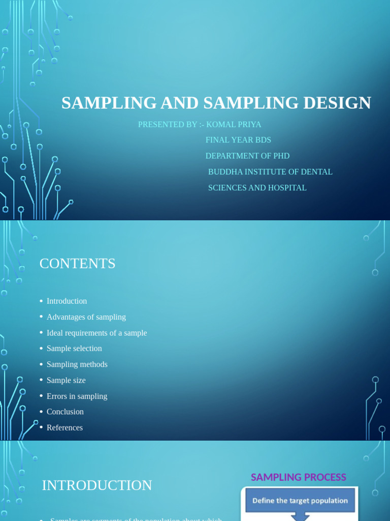 Sampling and Sampling Design | PDF | Sampling (Statistics) | Scientific Method