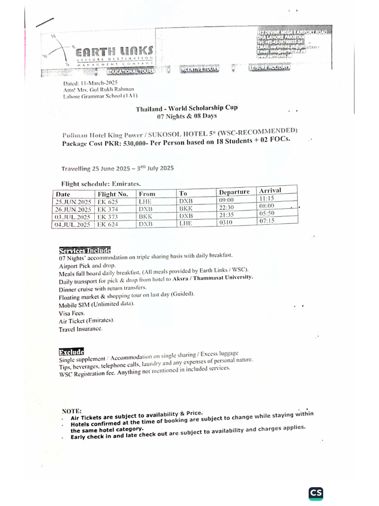 WSC Globals Package 2025 | PDF