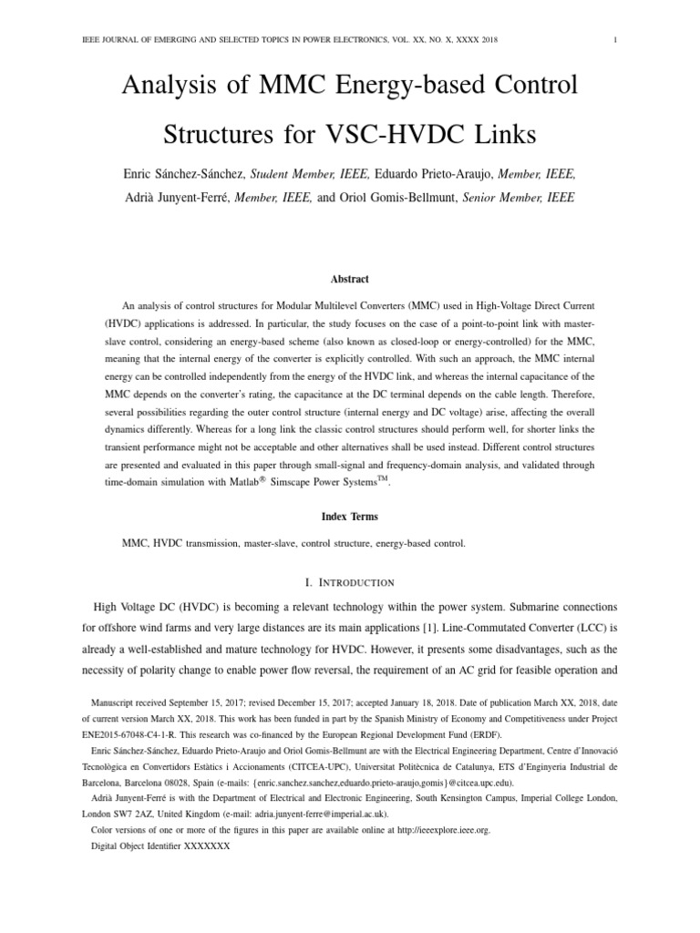 Review Analysis Mmc | PDF | High Voltage Direct Current | Power Electronics