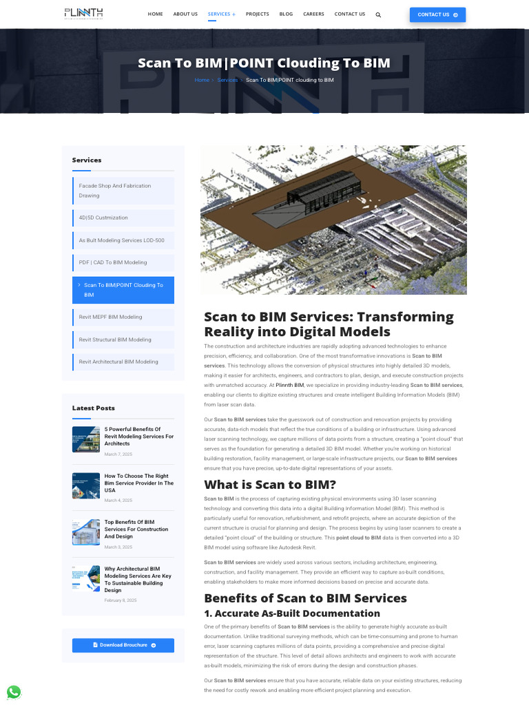 Point Cloud To BIM Services: Revit Scan To BIM Modeling Experts | PDF | Building Information ...