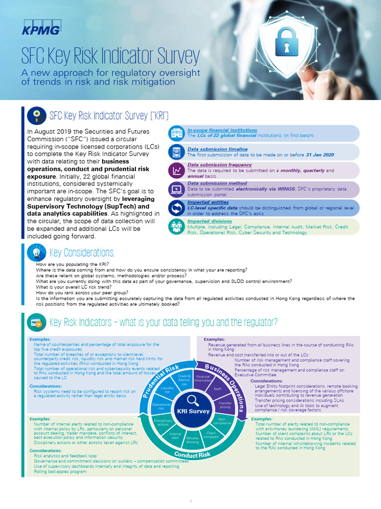 SFC Key Risk Indicator Survey Overview | PDF | Risk | Regulatory Compliance