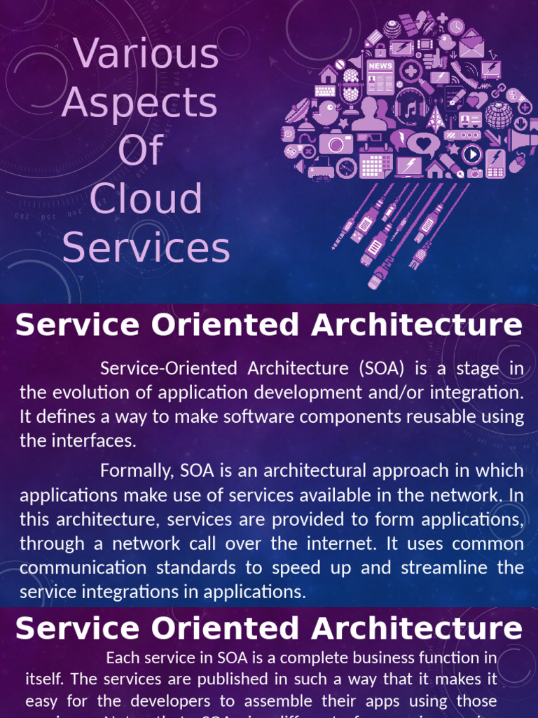 Various Aspects of Cloud Services | PDF | Service Oriented Architecture | Data Center