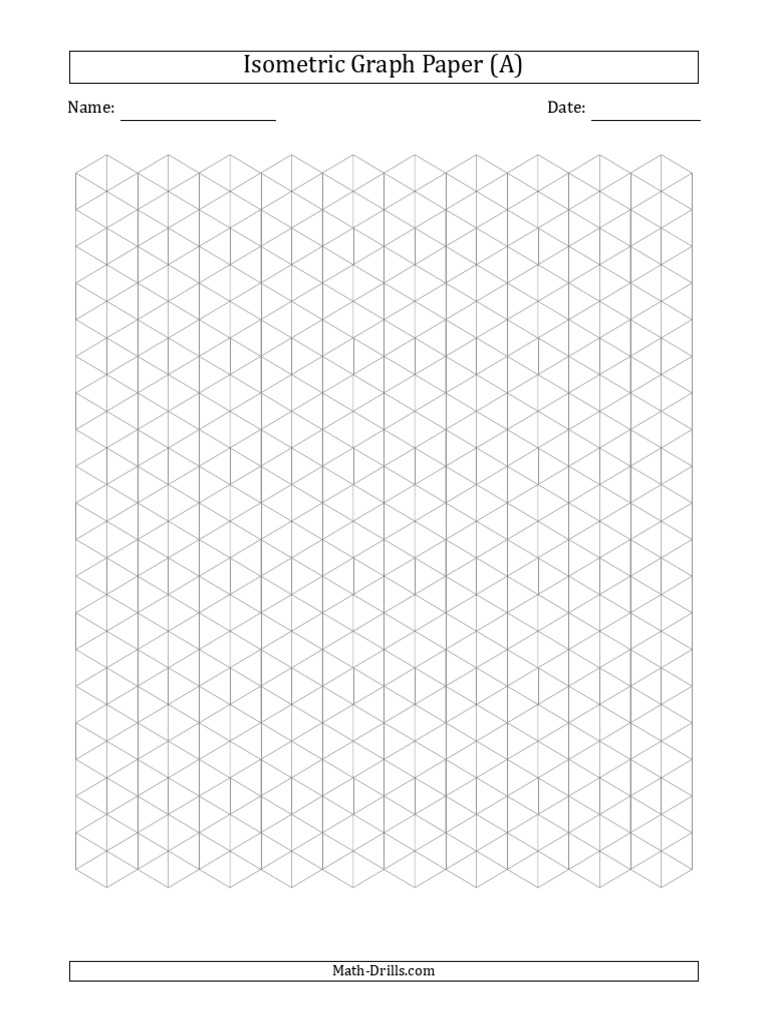 Isometric Graph Paper 1 Cm Gray.1588194633 | PDF