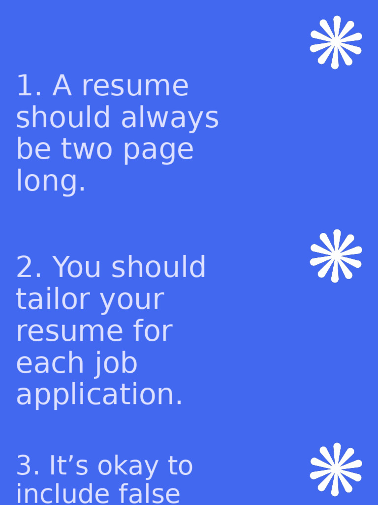 Here's A 10-Question True or False Quiz About Making A Resume ...