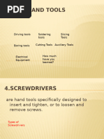 Essential Electronic Tools Overview | PDF | Screw | Tools