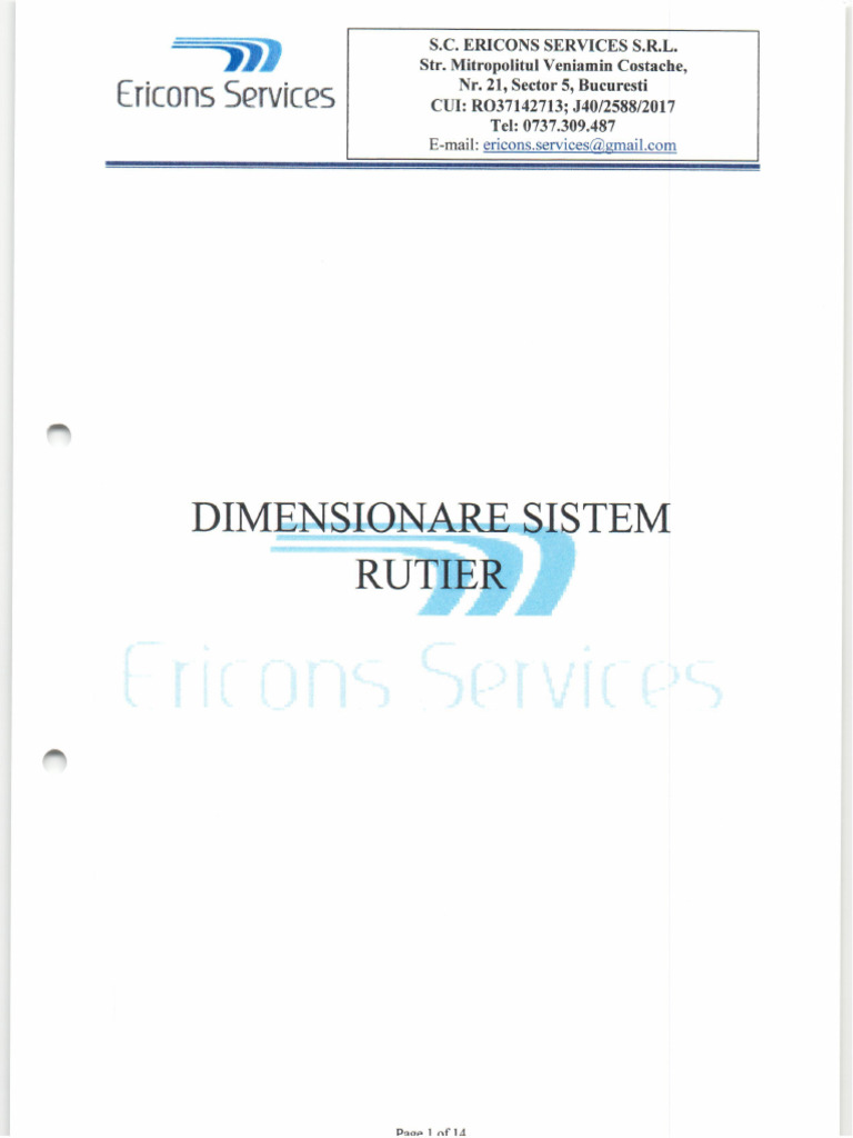 Dimensionare Sistem Rutier | PDF